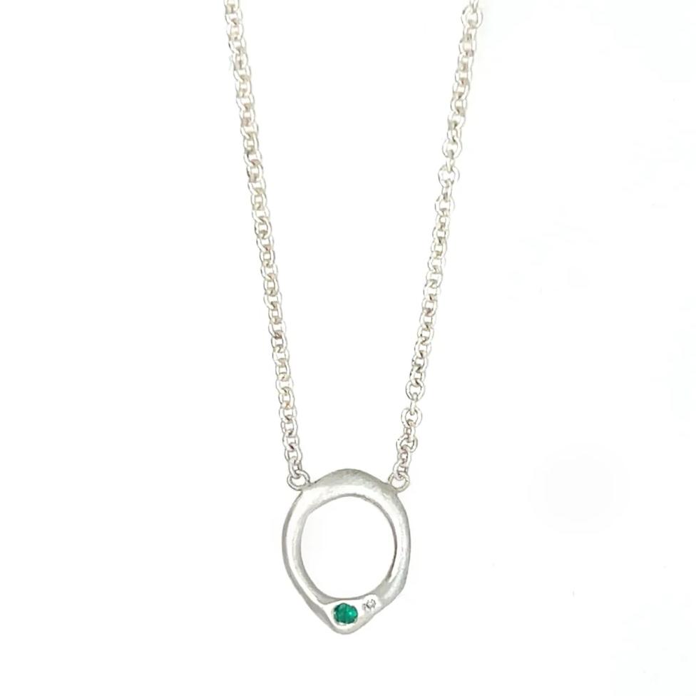 Miro Necklace Petite with diamonds and gemstones in sterling silver ...