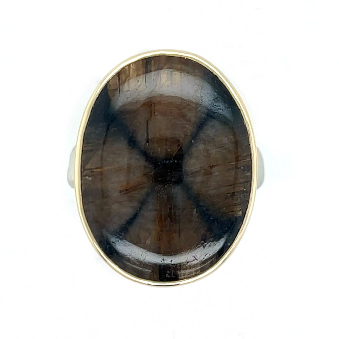 Chiastolite Sea Kelp ring in 14k and sterling silver – Emily Amey