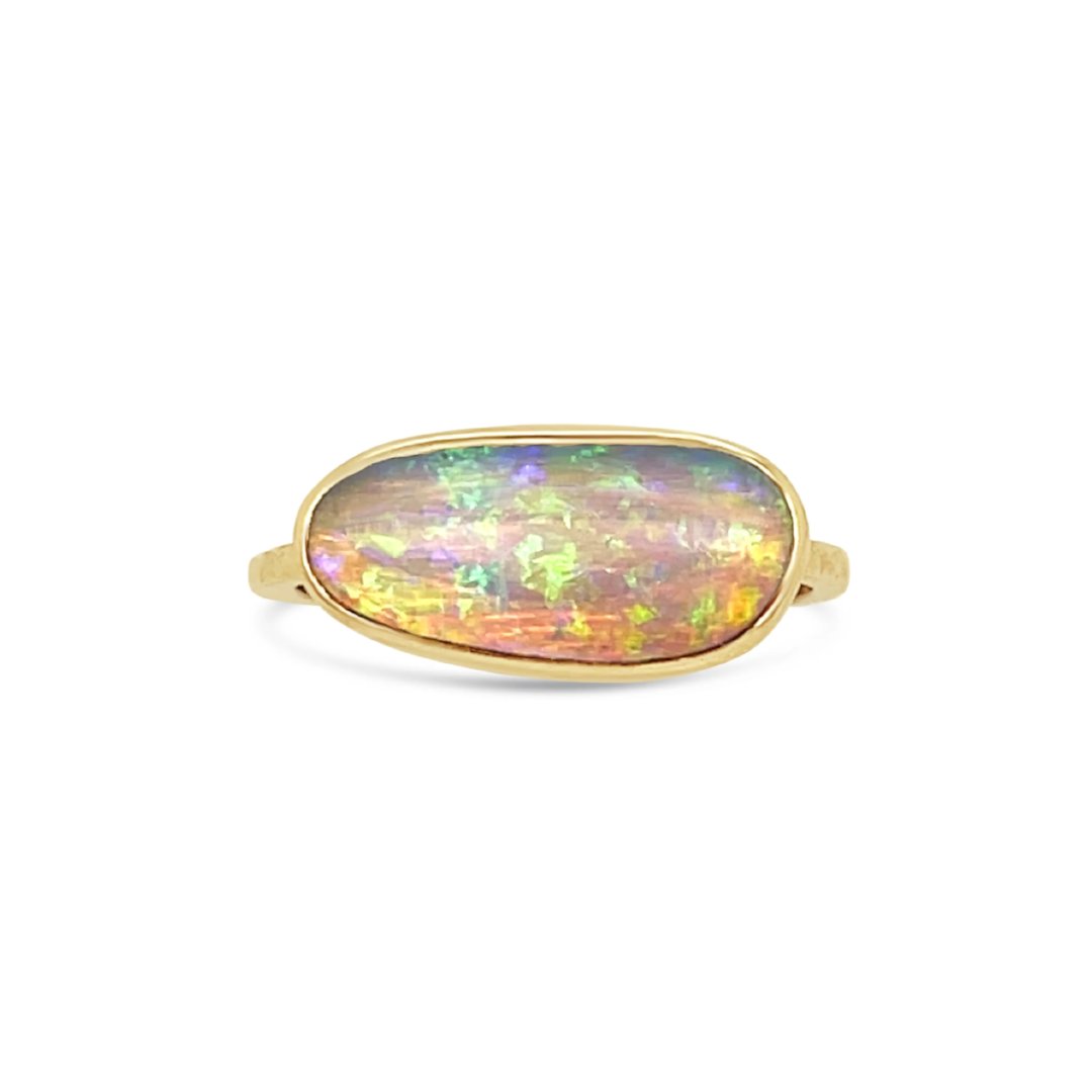 Australian Pill opal ring in 14k gold – Emily Amey